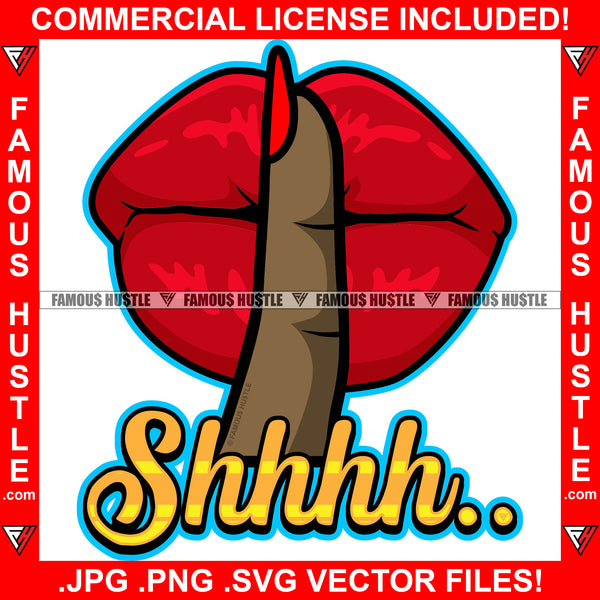 Shhh Red Lips Black Finger Hip Hop Rap Rapper Plug Trap Street Hood Gh – famoushustle