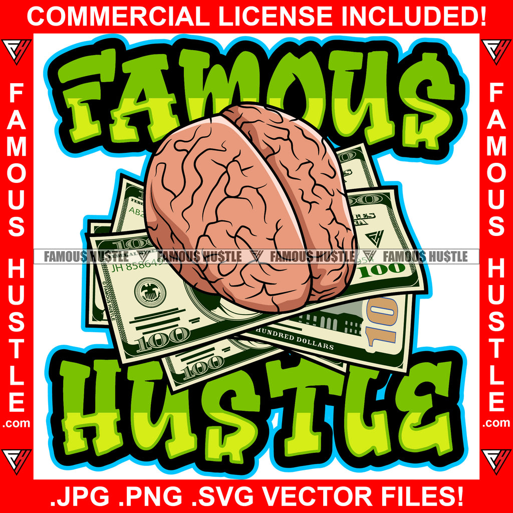 Famous Hustle Gangster Mind Brain On Cash $100 Dollar Bill Hip Hop Rap ...