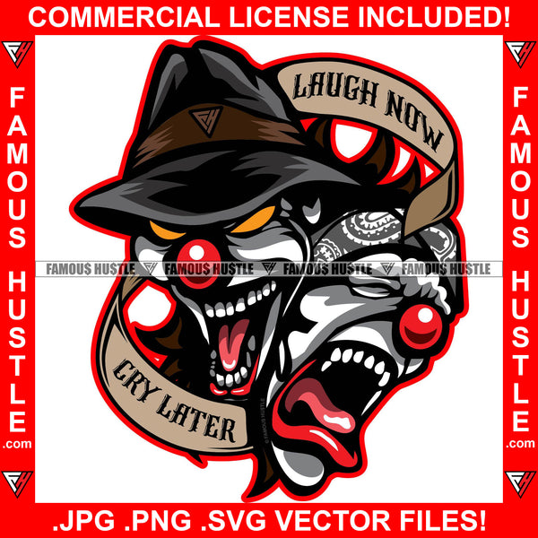 Laugh Now Cry Later Good Times Bad Times Joker Face Smilling Crying Ey ...