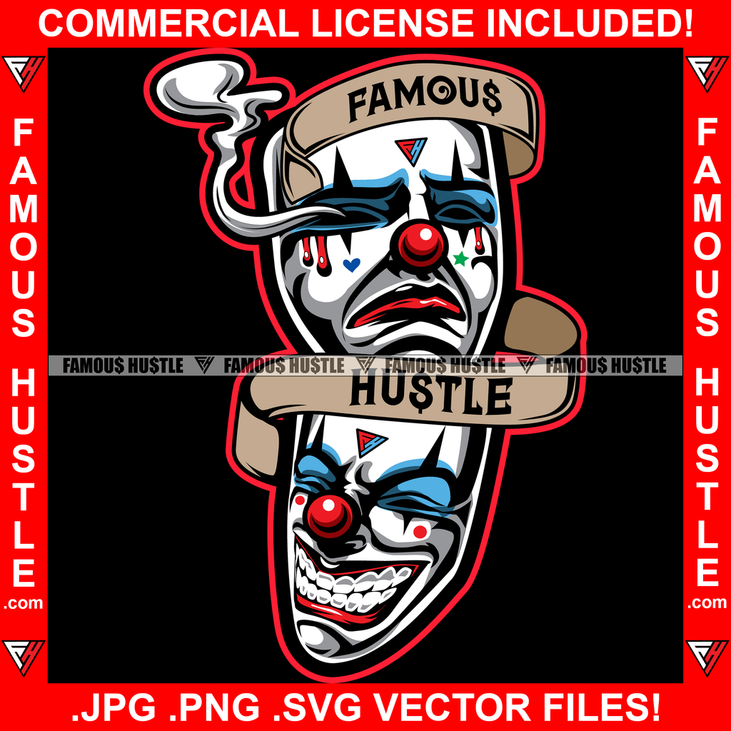 Famous Hustle Laugh Now Cry Later Joker Face Smilling Crying Tears Hip ...