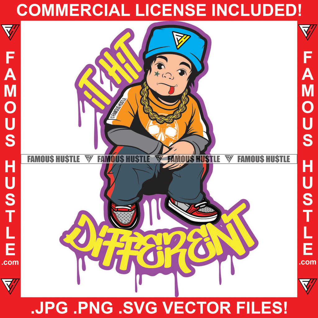 It Hit Different Dripping Drip Cap Scar Face Sneakers Hip Hop Rap Rapp ...