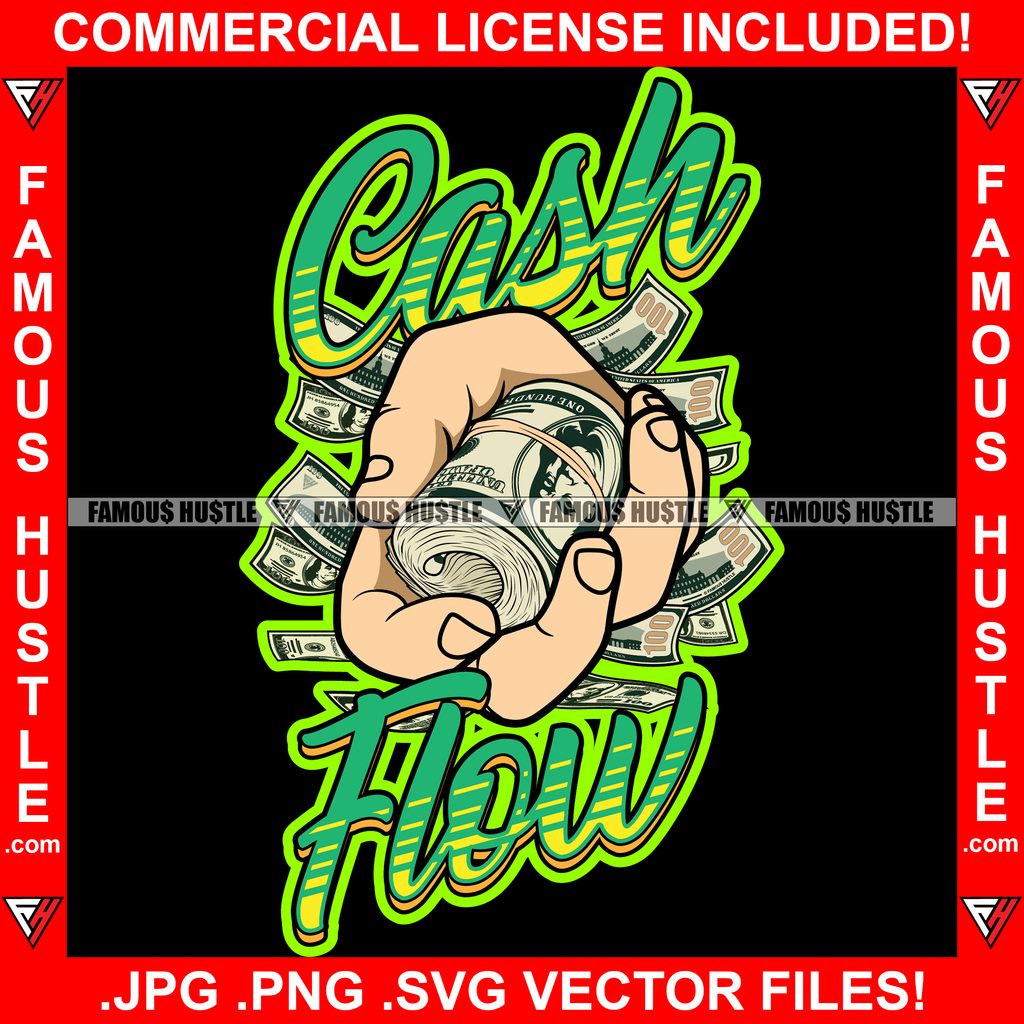 Cash Flow Man Hand Money Roll Hip Hop Rap Rapper Plug Trap Street Hood ...