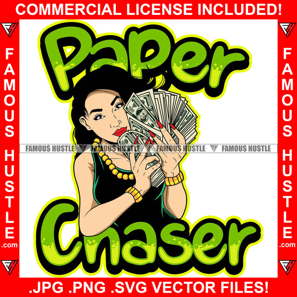 Paper Chaser White Sexy Gangster Lady Female Cash Money Hands Gold Jew ...