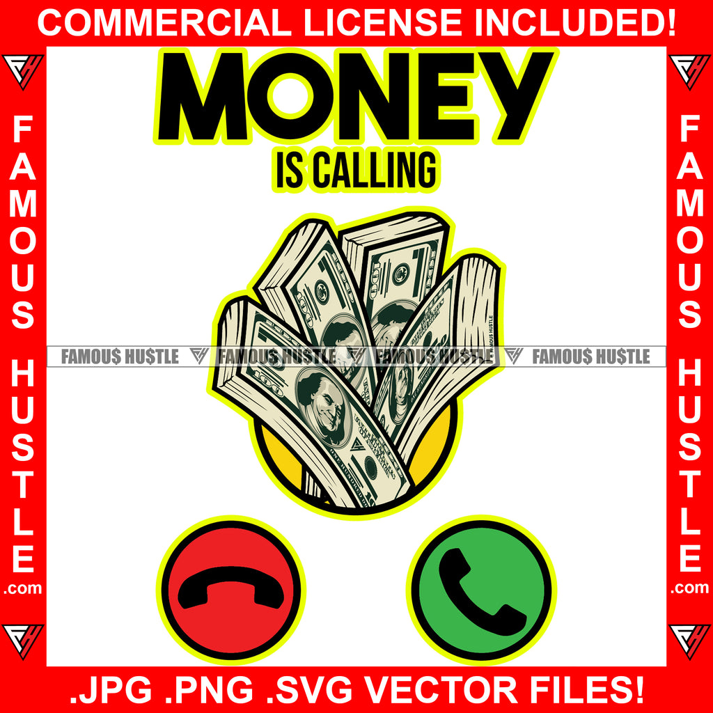 Money Is Calling Phone Screen Saying Trending Fashion Hip Hop Rap Rapp ...