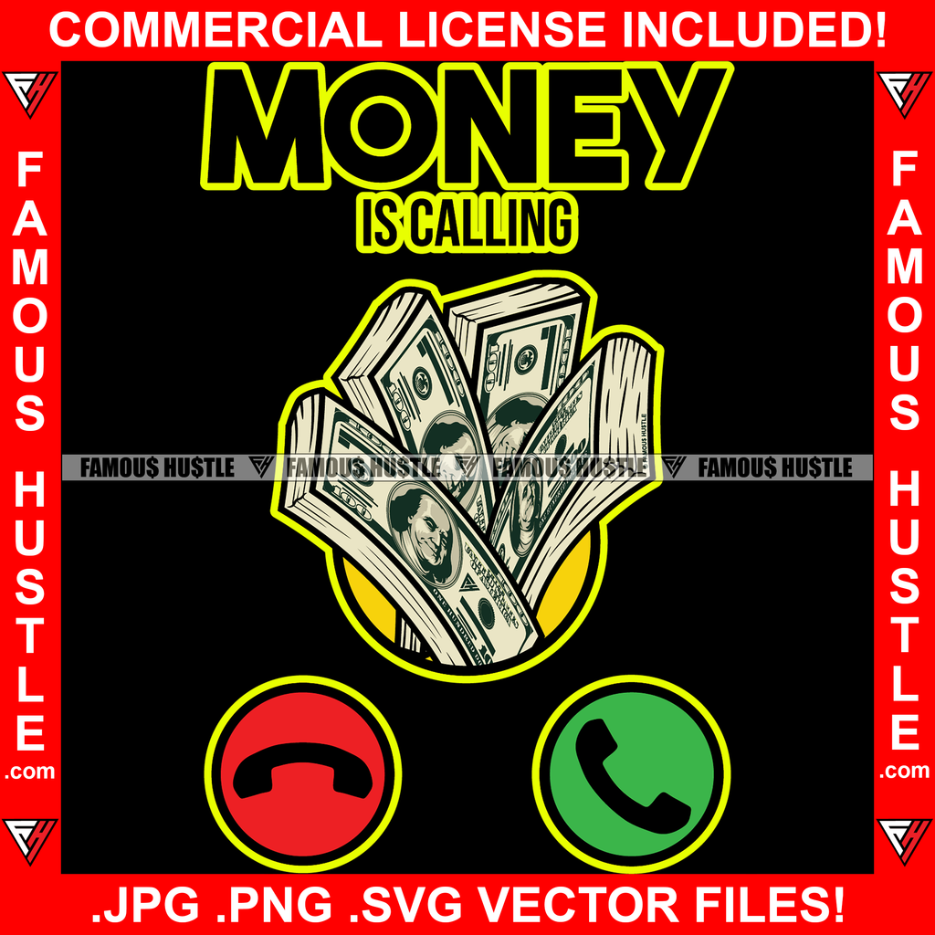 Money Is Calling Phone Screen Saying Trending Fashion Hip Hop Rap Rapp ...