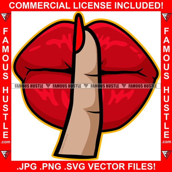 Shhh Red Lips White Finger Hip Hop Rap Rapper Plug Trap Street Hood Gh ...