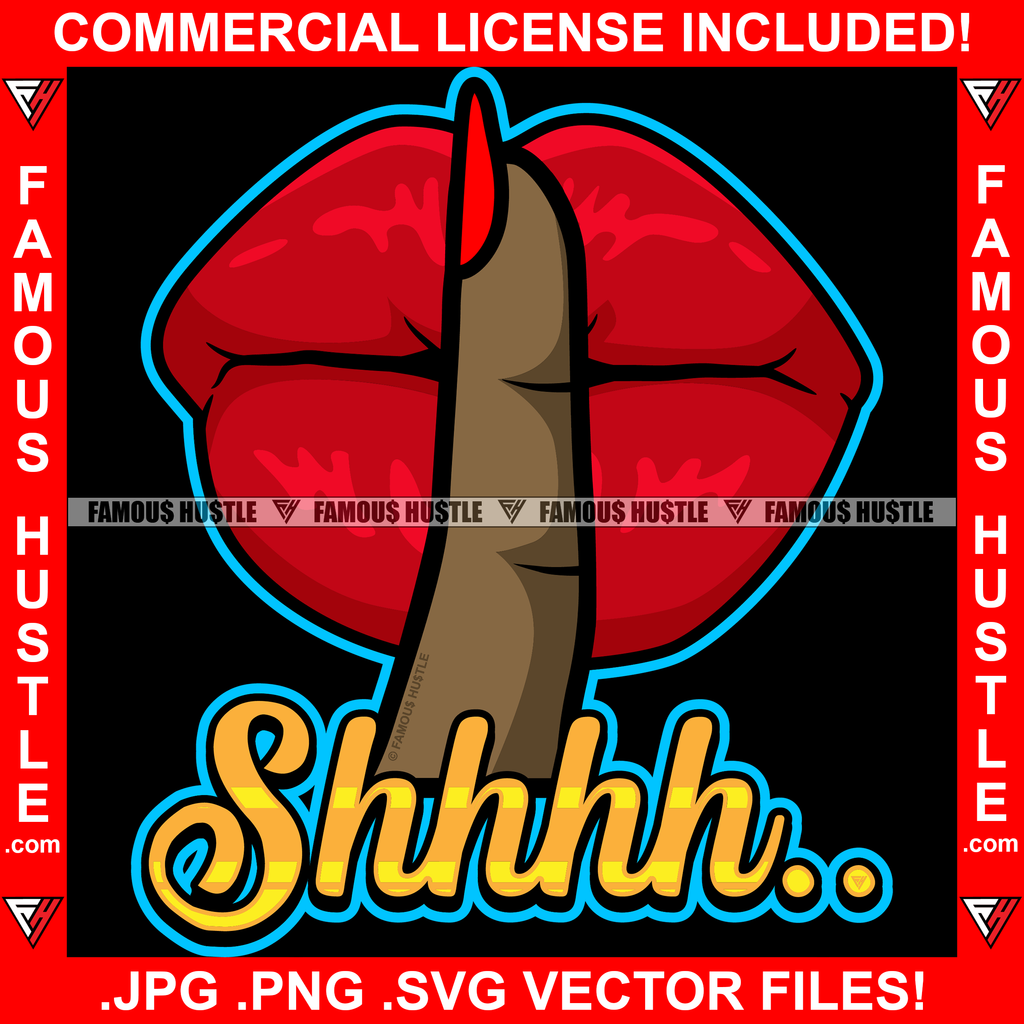 Shhh Red Lips Black Finger Hip Hop Rap Rapper Plug Trap Street Hood Gh ...