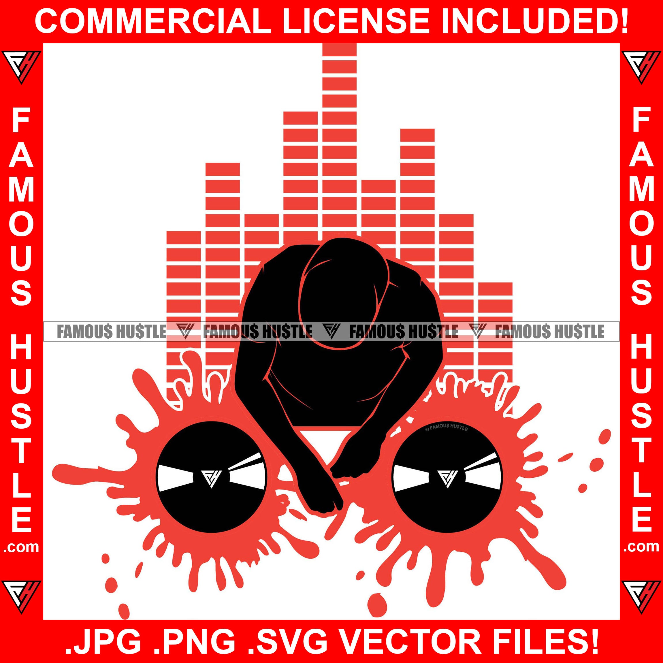 Vinyl Record Album Music DJ Drip Retro Vintage Disc Jockey Hip Hop Rap ...