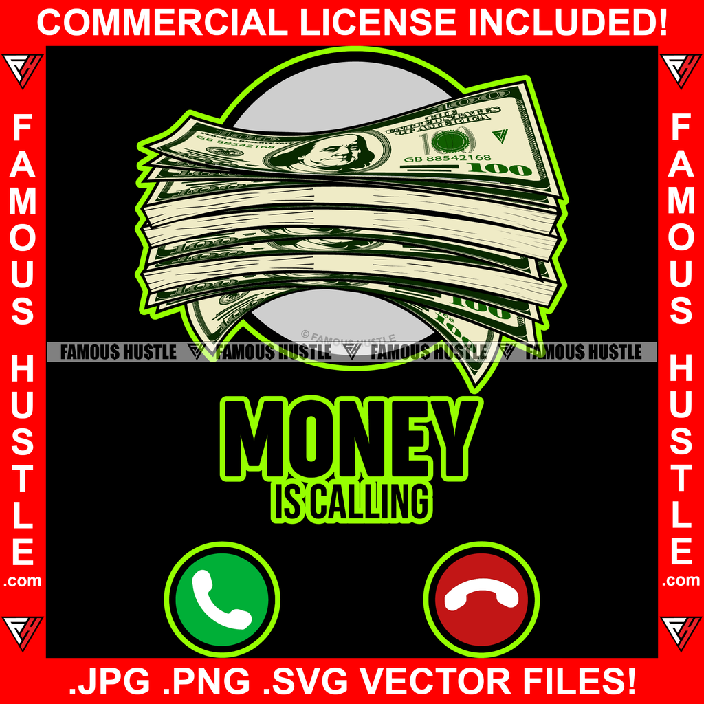 Money Is Calling Phone Screen Hip Hop Rap Rapper Plug Trap Street Hood ...