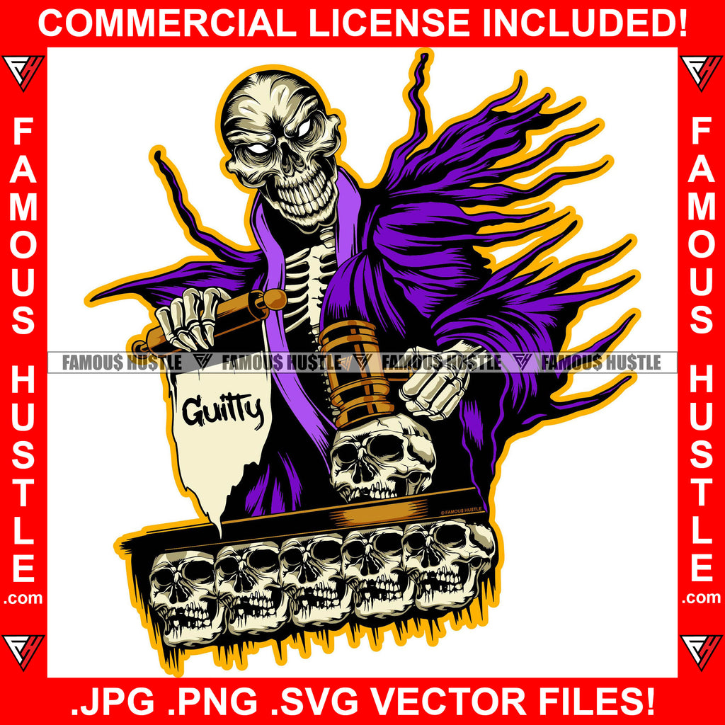 Savage Dripping Guilty Street Justice Demon Savage Skull Skeleton Judg ...