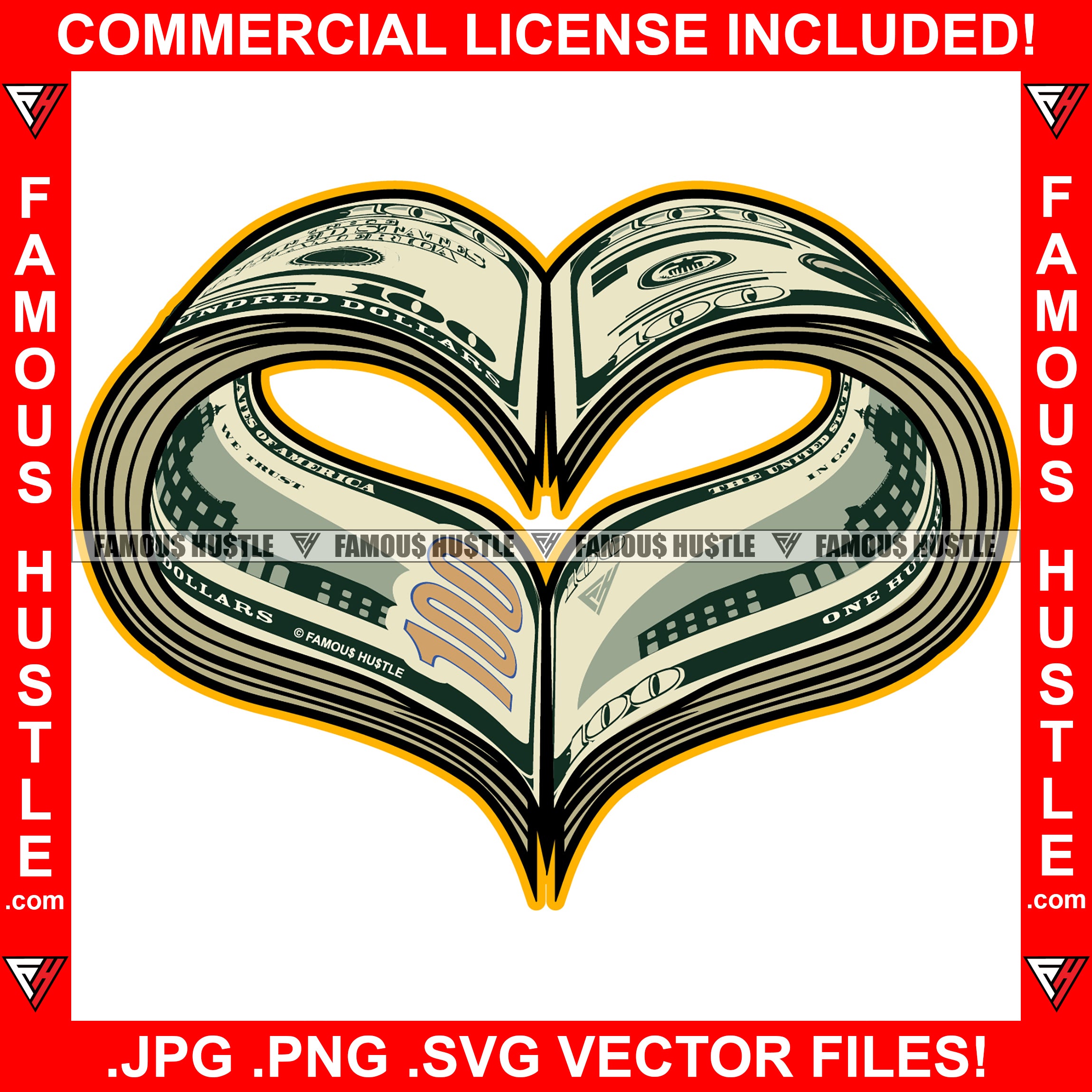 Dollar Cash Money Heart Hip Hop Rap Rapper Plug Trap Street Hood Ghett ...