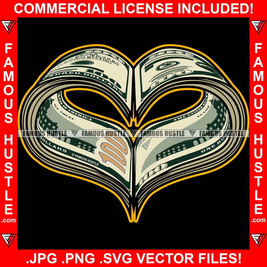 Dollar Cash Money Heart Hip Hop Rap Rapper Plug Trap Street Hood Ghett ...
