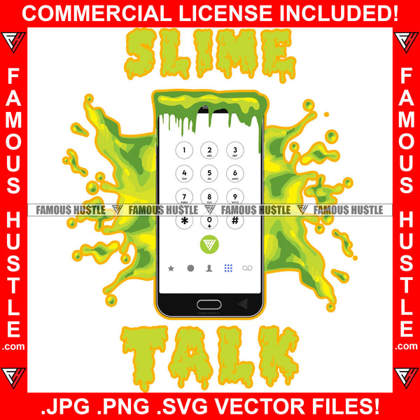 Slime Talk Green Dripping Mobile Phone Number Dial Hip Hop Rap Rapper ...