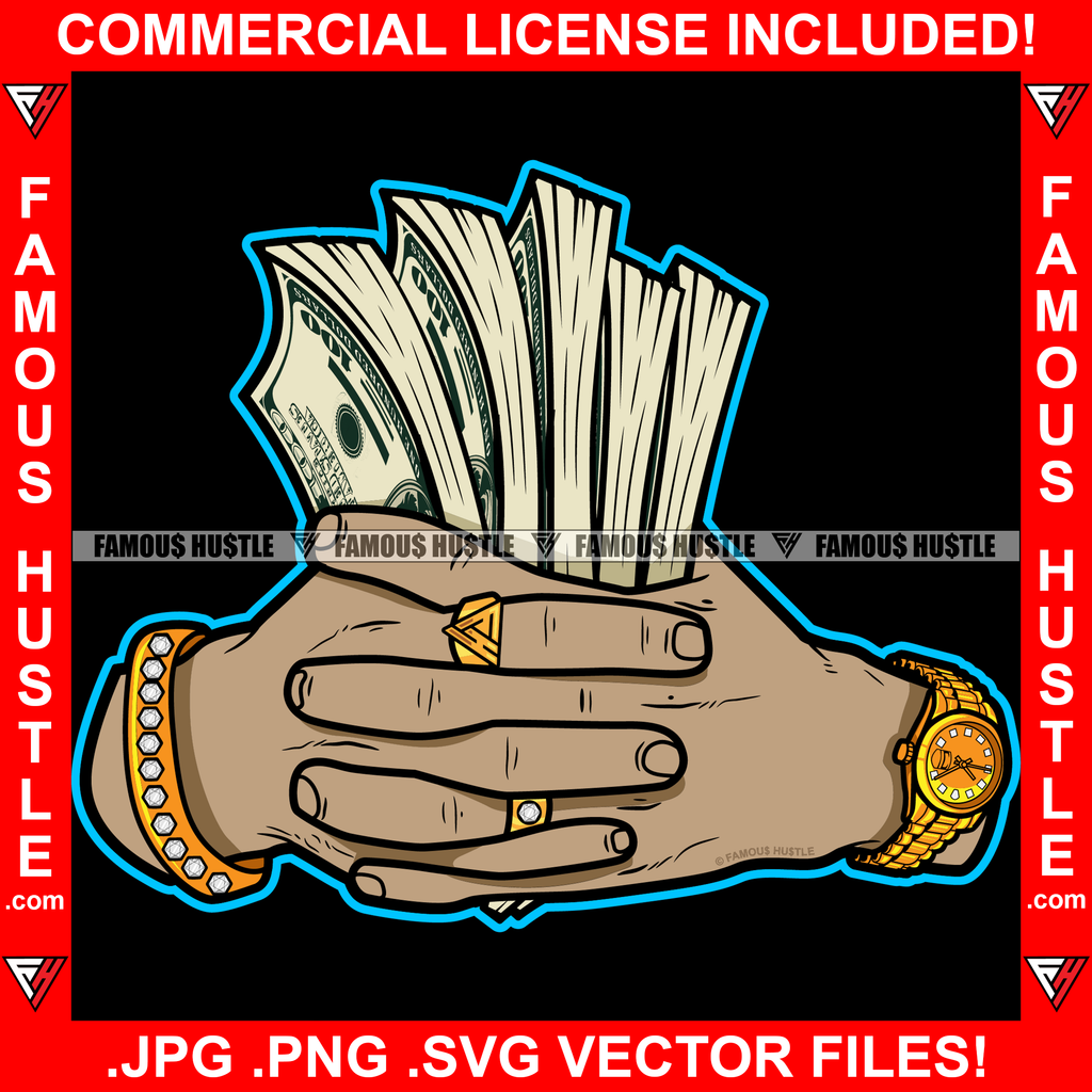 Money On Lock Gangster Hands Cash Gold Diamond Jewelry Watch Tattoo Hi ...