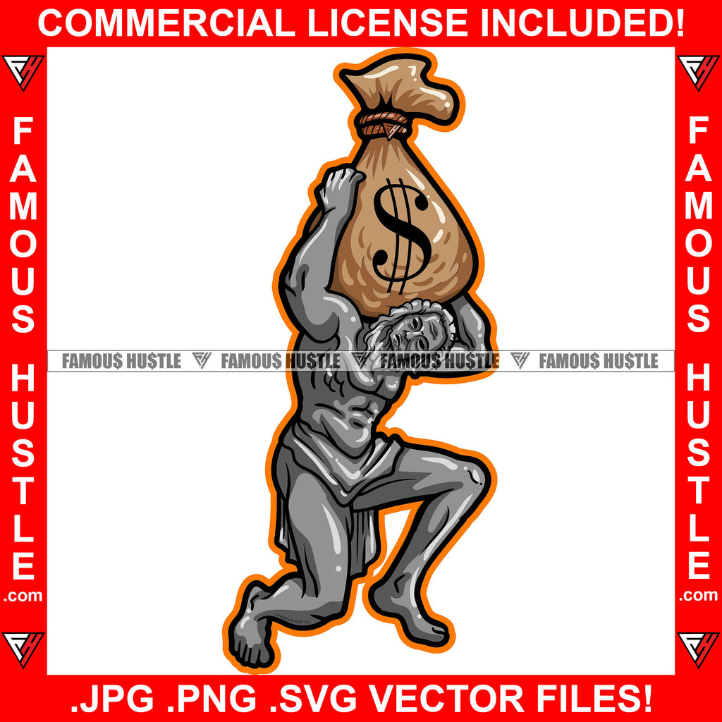 Gettin' Money Gangster Street Man Statue Huge Cash Money Bag Hip Hop R ...