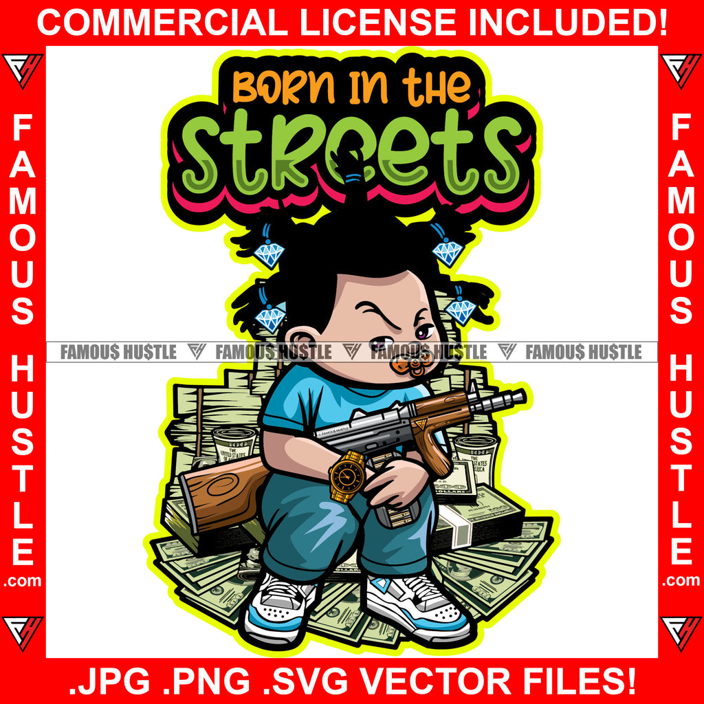 Baby In The Streets Baby Gangster Diamond Dreads Gold Pacifier Jewelry ...