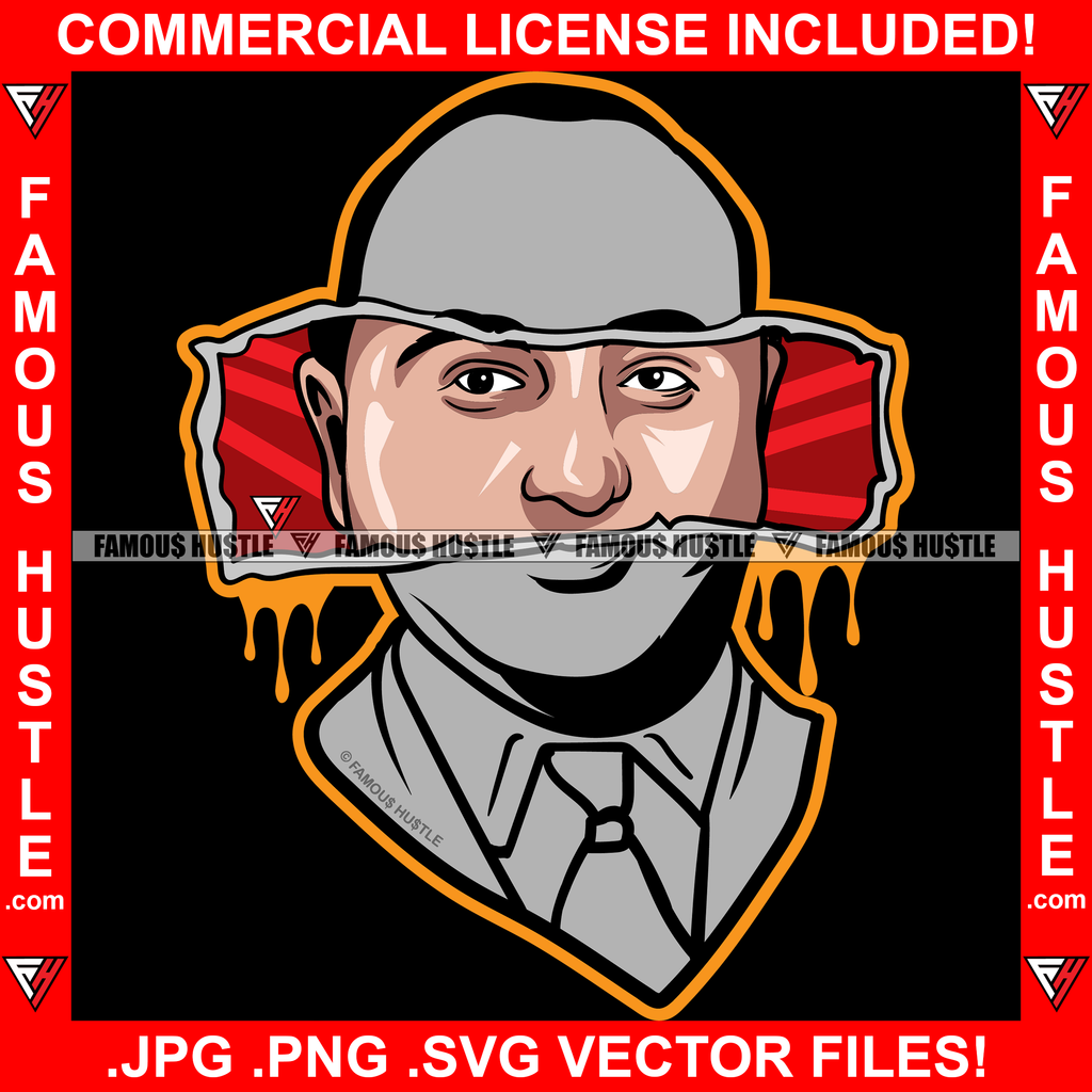 Famous Hustle Dripping Gangster Al Capone Face Showing in Statue Hip H ...