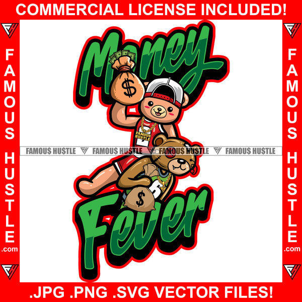 Money Fever Cute Teddy Bear On Gangster Button Eyes Staples Scar Face ...