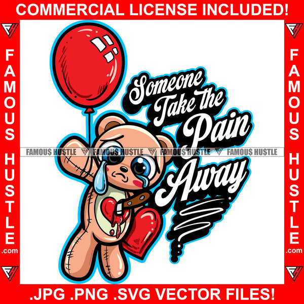 Someone Take The Pain Away Broken Heart Female Crying Tear Puddle Fema ...