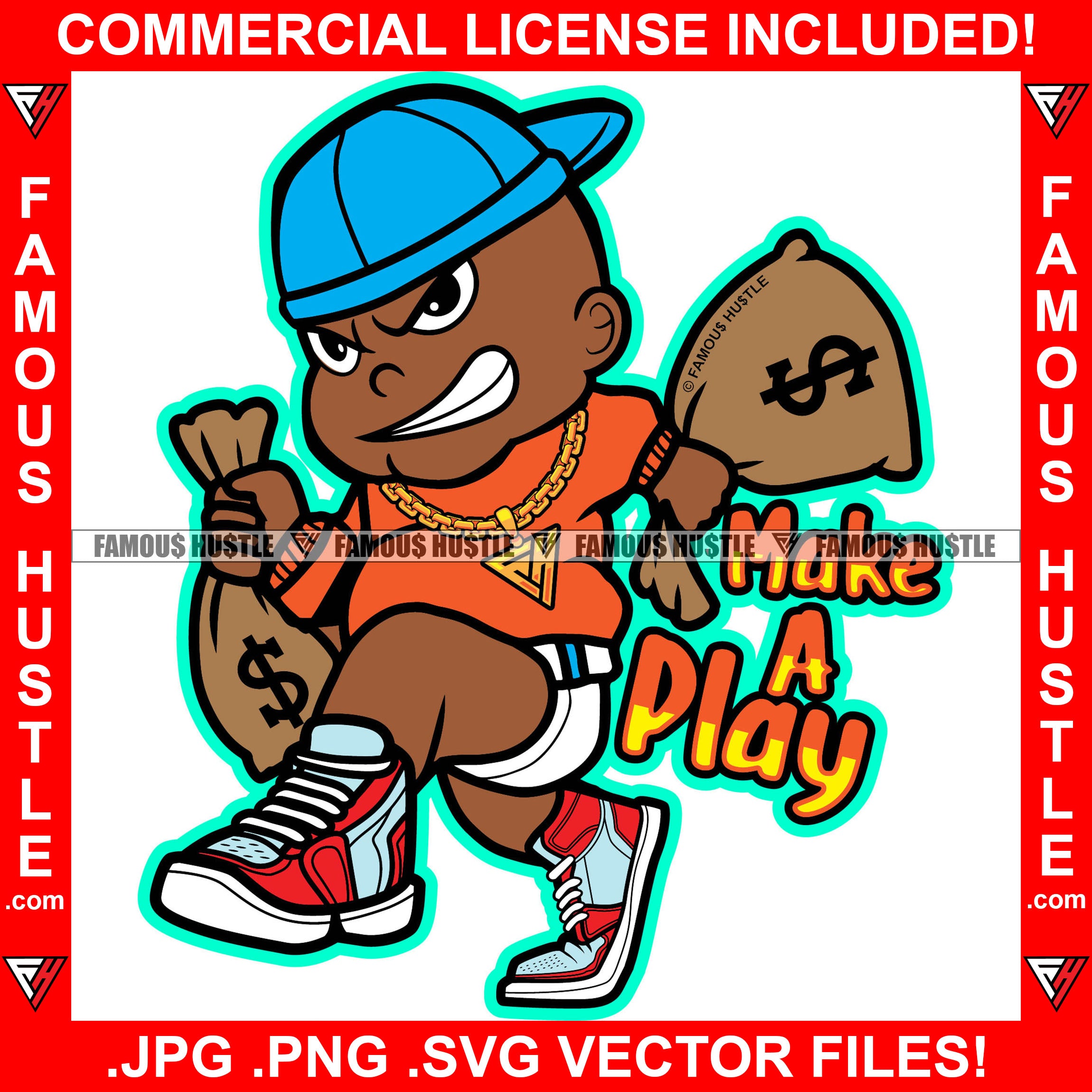 Make A Play Baby Gangster Gold Necklace Diaper Cap Money Bags Sneakers ...